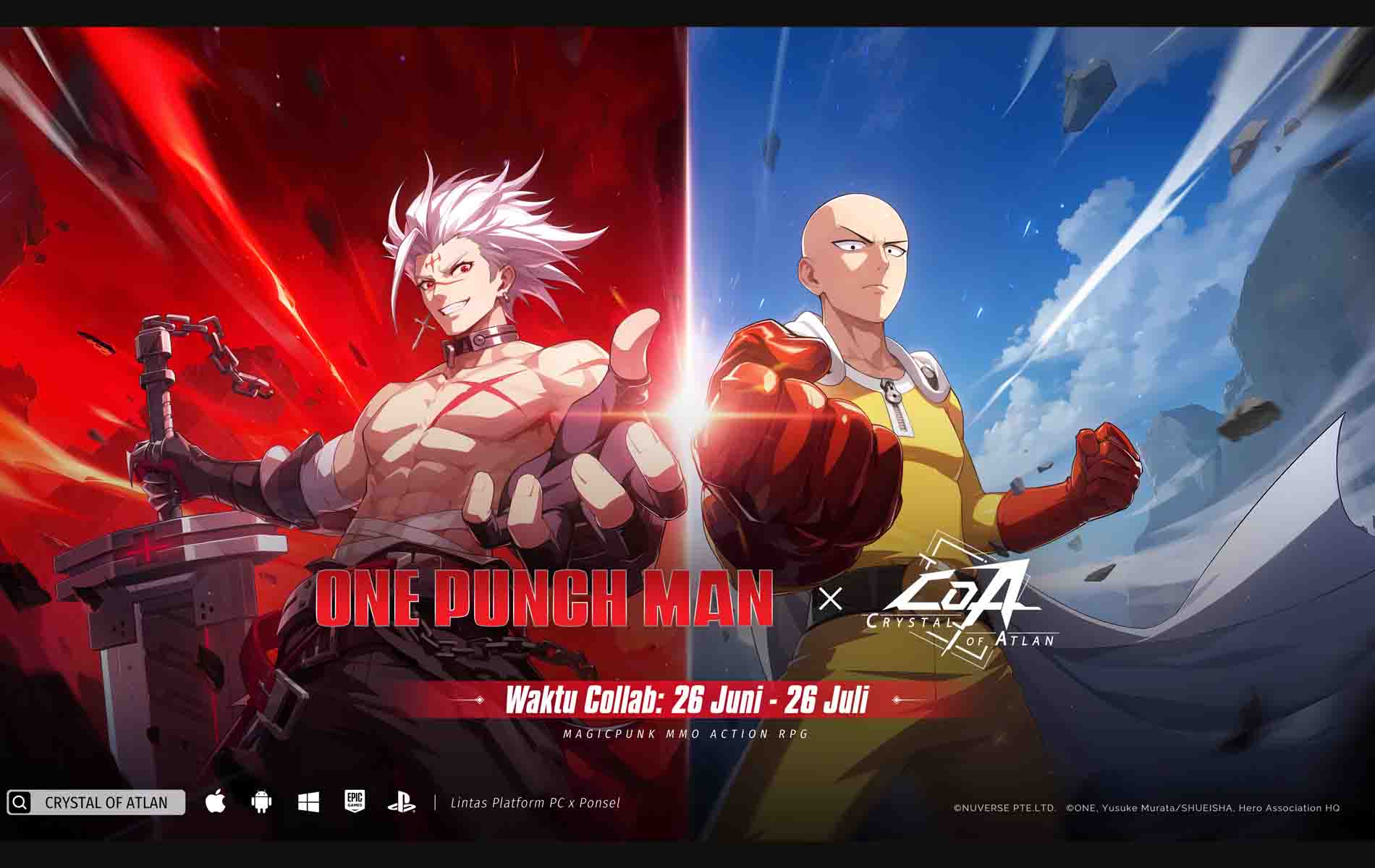 Collab Crystal of Atlan x One-Punch Man Resmi Dimulai! Pergantian ...