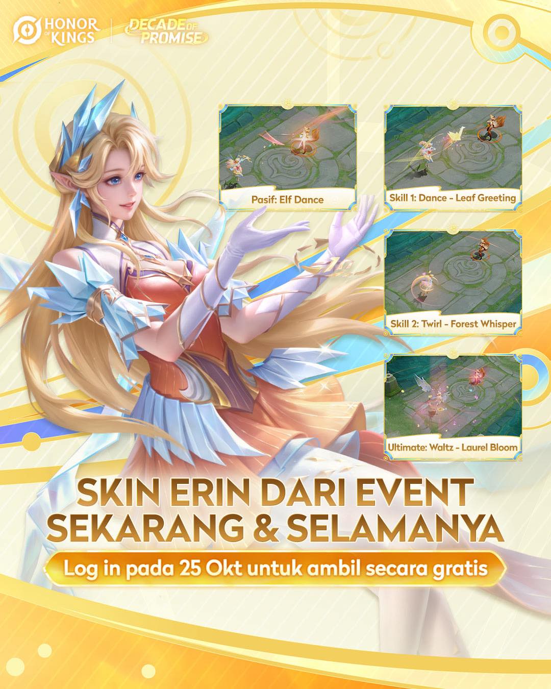 Login Honor of Kings Buat Dapetin Skin Erin Gratis